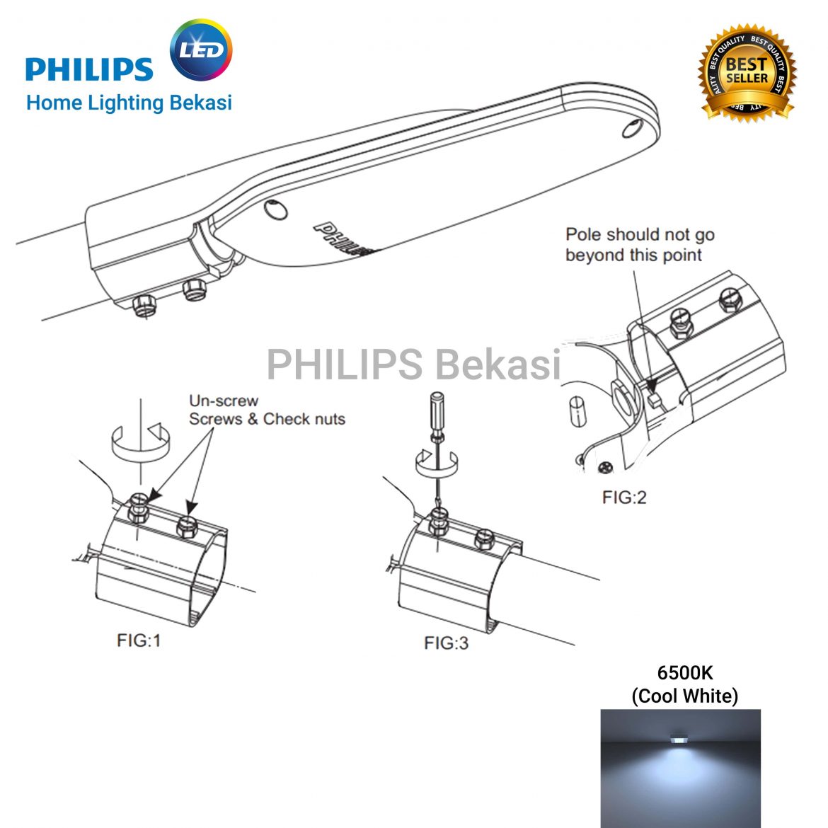 Lampu Jalan LED Philips BRP372 150 W - Philips Bekasi