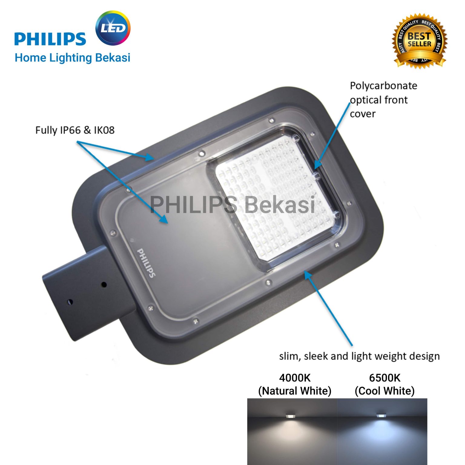 Lampu Jalan LED Philips SmartBright LED Road BRP132 140W - Philips Bekasi