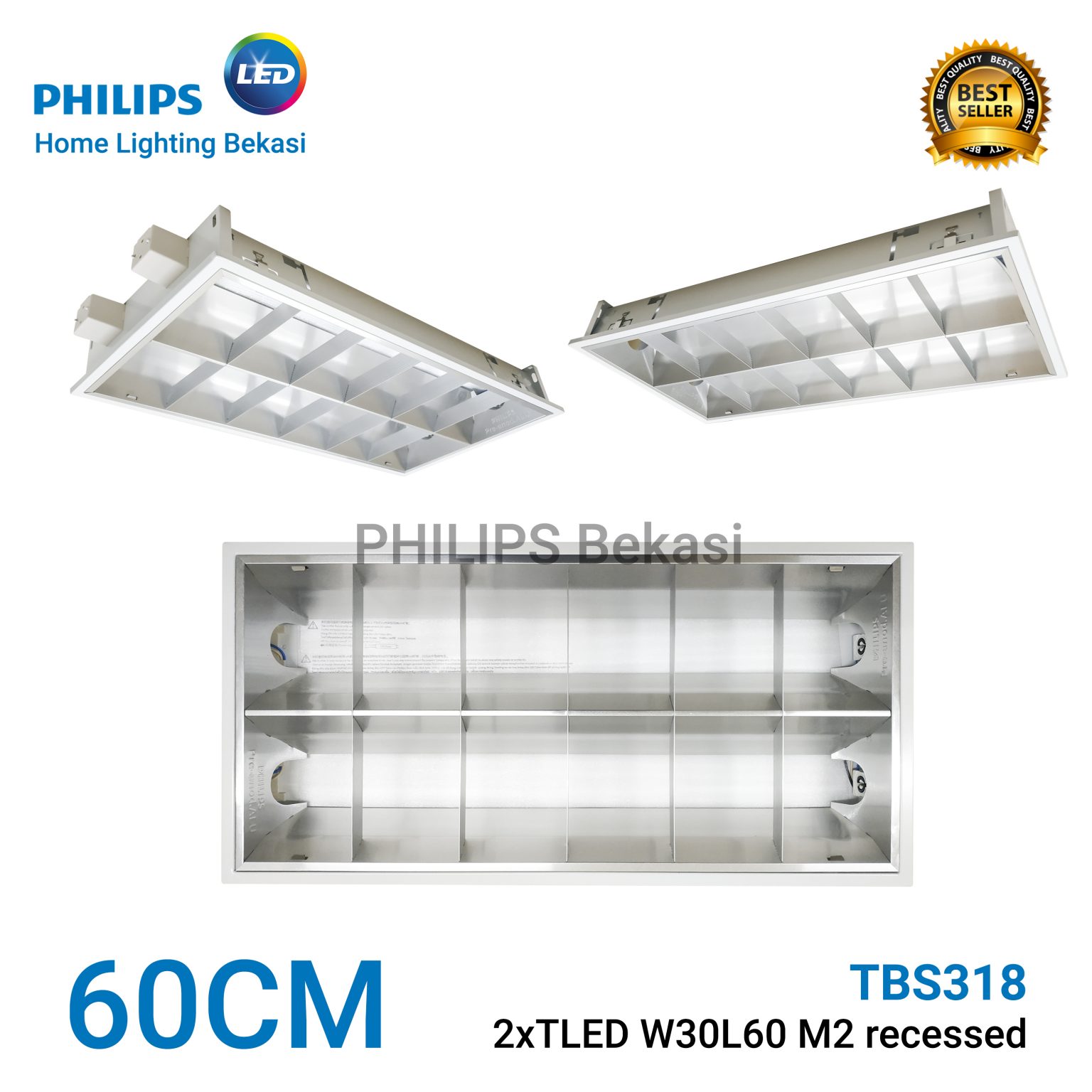 Philips TBS318 2xTLED W30L60 M2 recessedPhilips Bekasi
